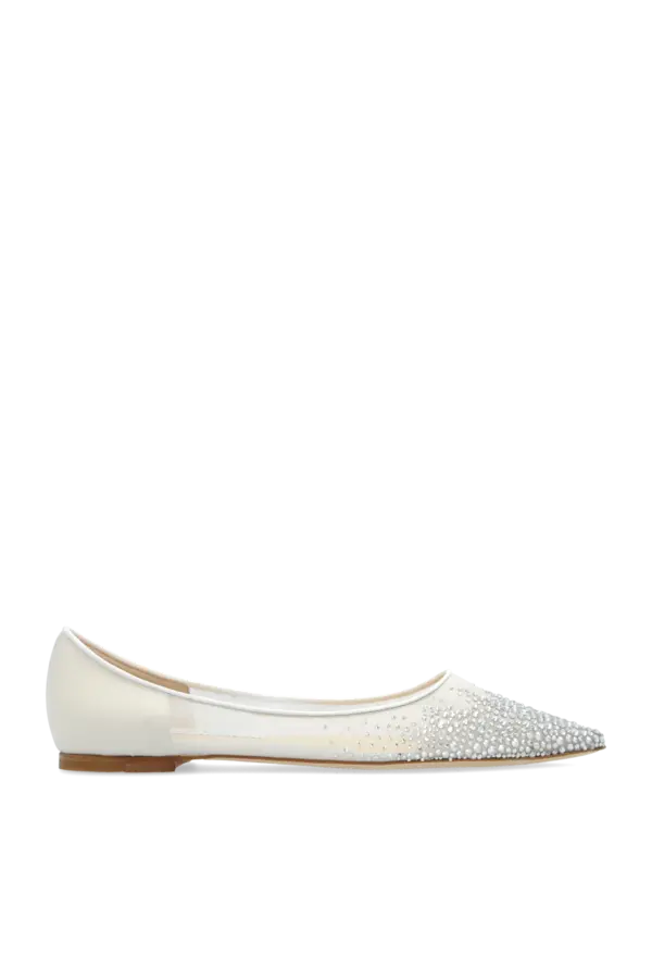 JIMMY CHOO Love Leather Ballet Flats