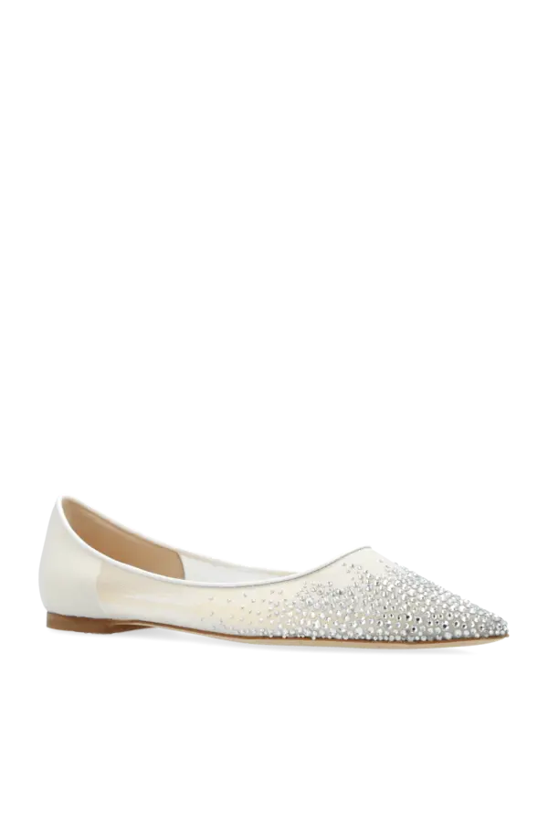JIMMY CHOO Love Leather Ballet Flats