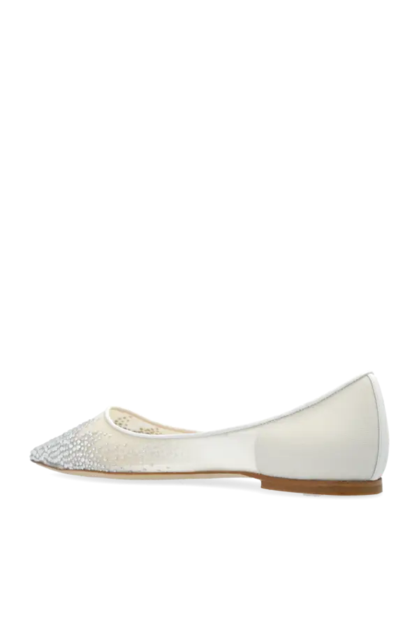 JIMMY CHOO Love Leather Ballet Flats
