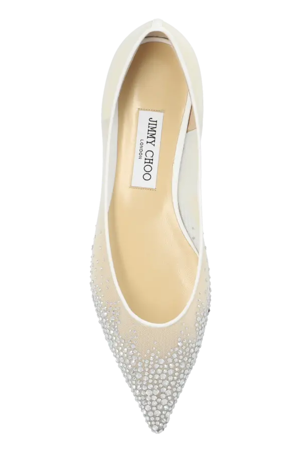 JIMMY CHOO Love Leather Ballet Flats
