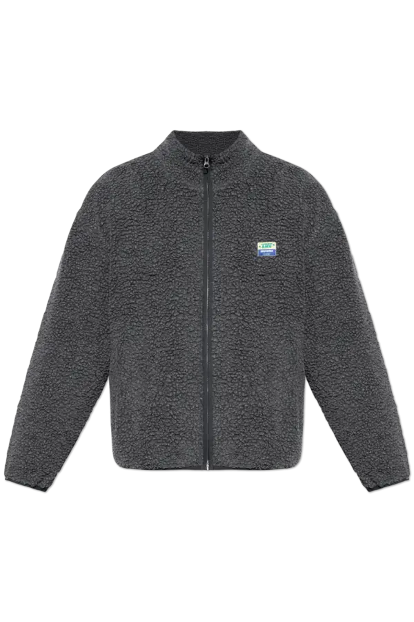 American Vintage Furry Logo Patch Sweatshirt - Grey