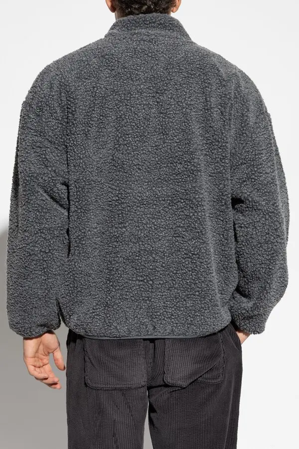 American Vintage Furry Logo Patch Sweatshirt - Grey