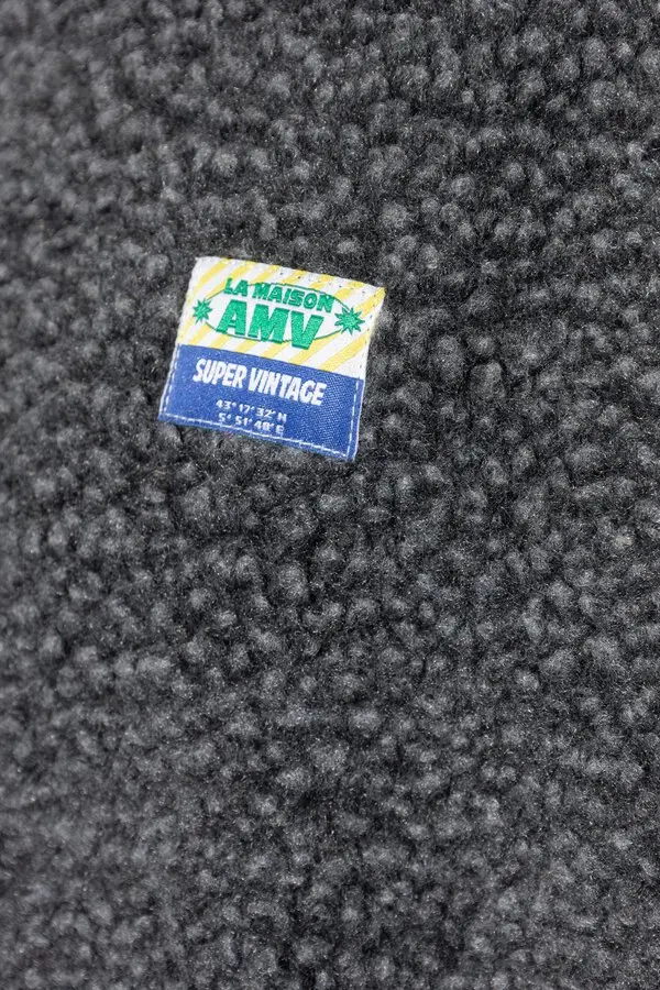 American Vintage Furry Logo Patch Sweatshirt - Grey