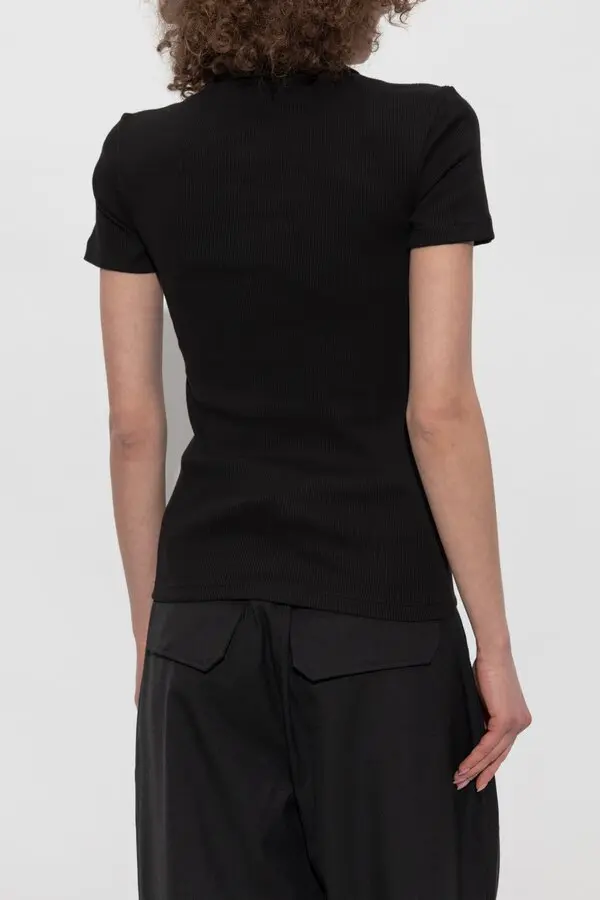 Lacoste Ribbed Polo With Logo Patch