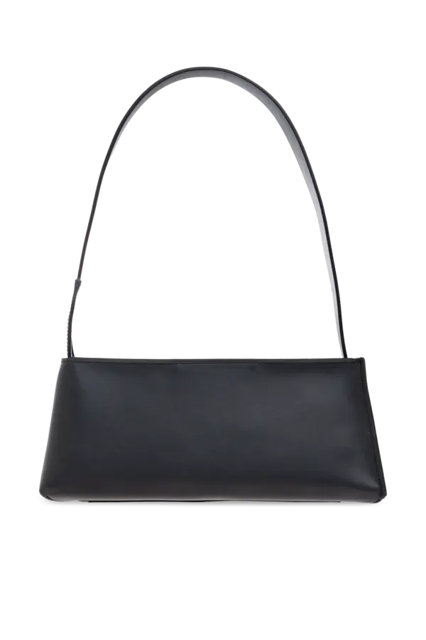 Marni Rectangular Shoulder Bag In Natural Leather - Black