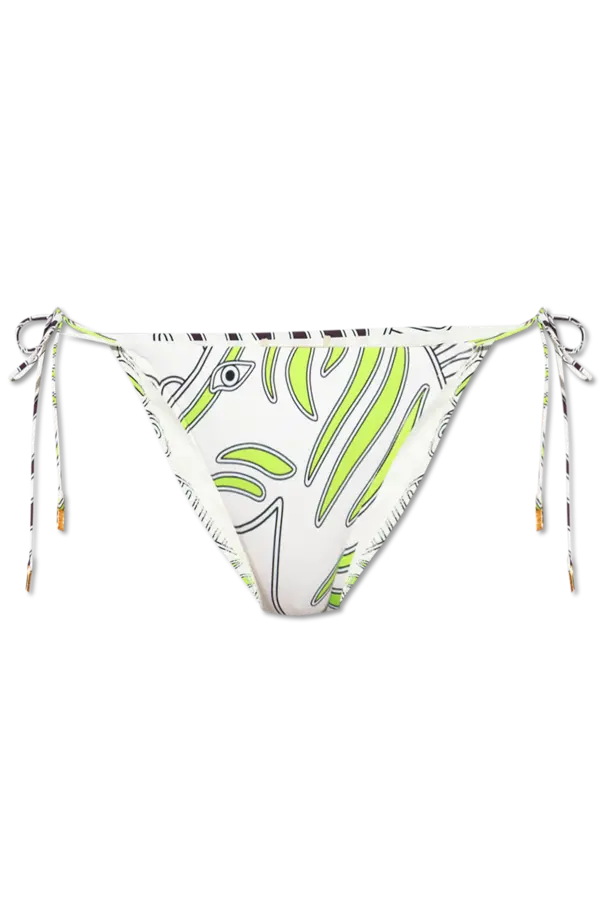 Tory Burch Abstract Print Bikini Bottom - White