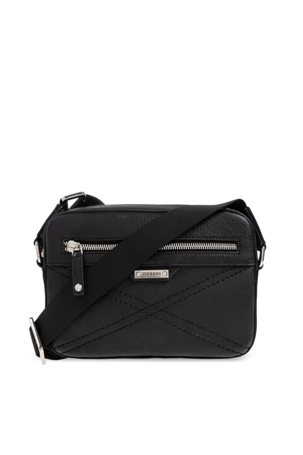 Iceberg Leather Shoulder Bag - Black