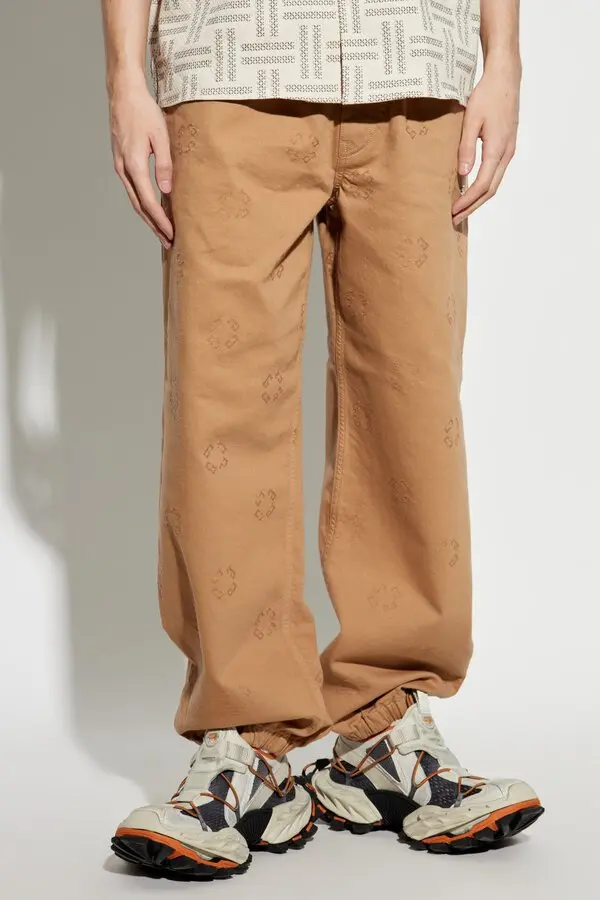 Givenchy Cotton Trousers With Logo Appliqu