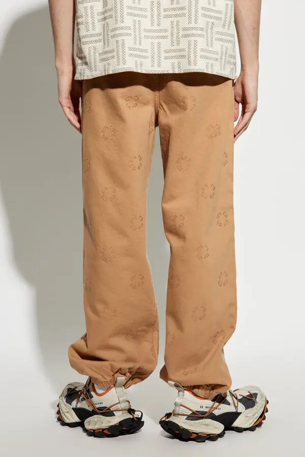Givenchy Cotton Trousers With Logo Appliqu