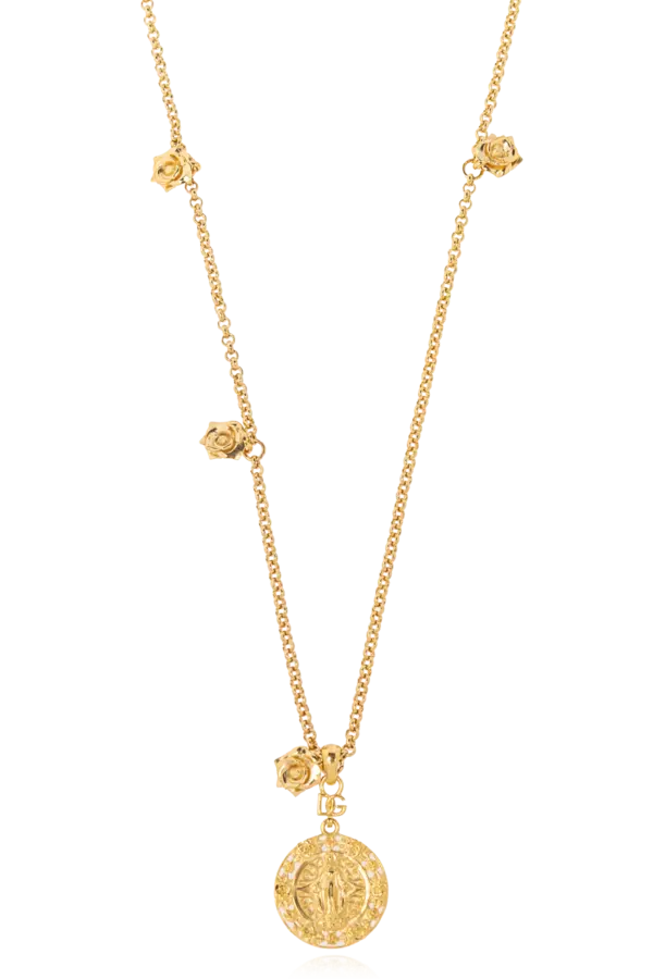 Dolce & Gabbana Brass Medallion Necklace - Gold