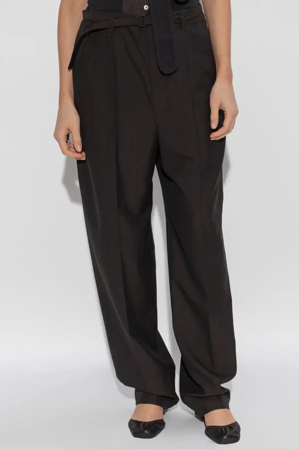 LEMAIRE Pleated Trousers - Brown