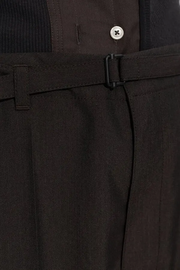 LEMAIRE Pleated Trousers - Brown