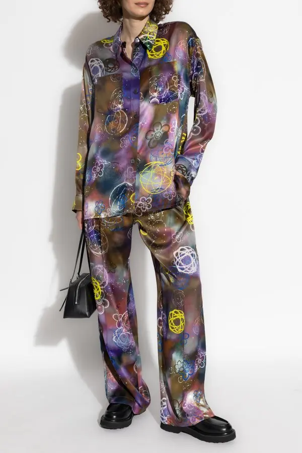 Kenzo Silk Palazzo Trousers