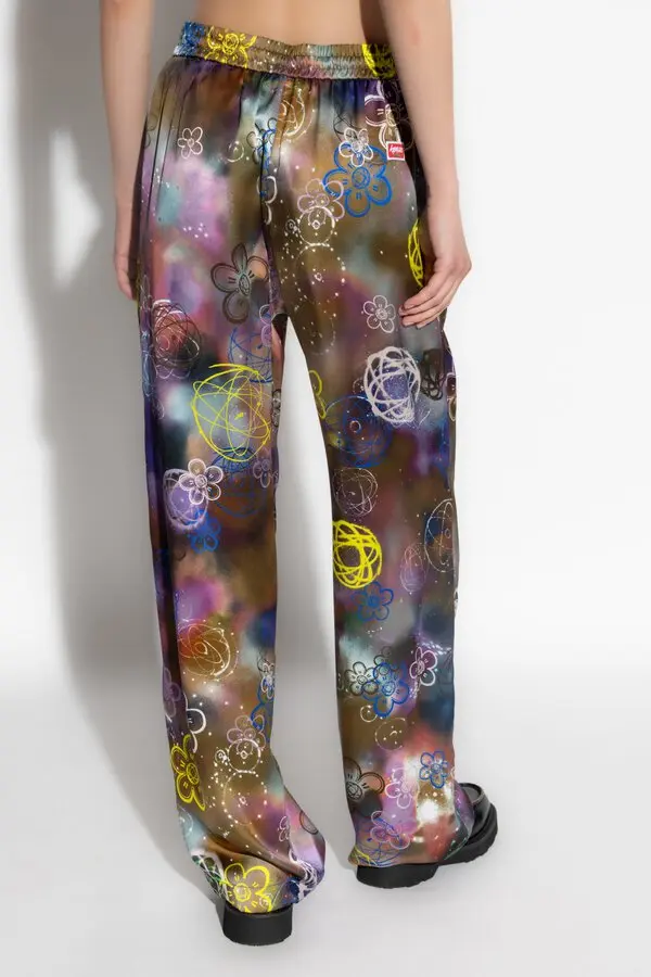 Kenzo Silk Palazzo Trousers