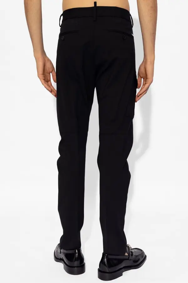 Dsquared2 Cotton Cargo Pants - Black