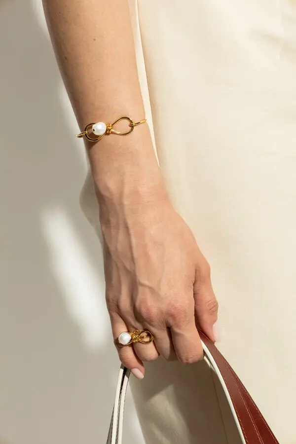 Marni Brass Bracelet With Pearl Accent