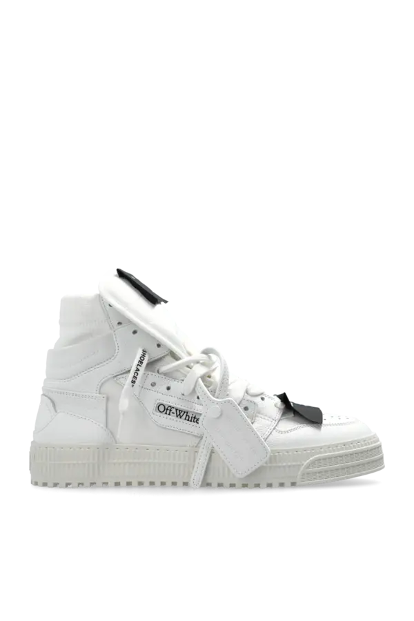 Off-White Off-Court Suede-Trimmed Canvas High-Top Sneakers