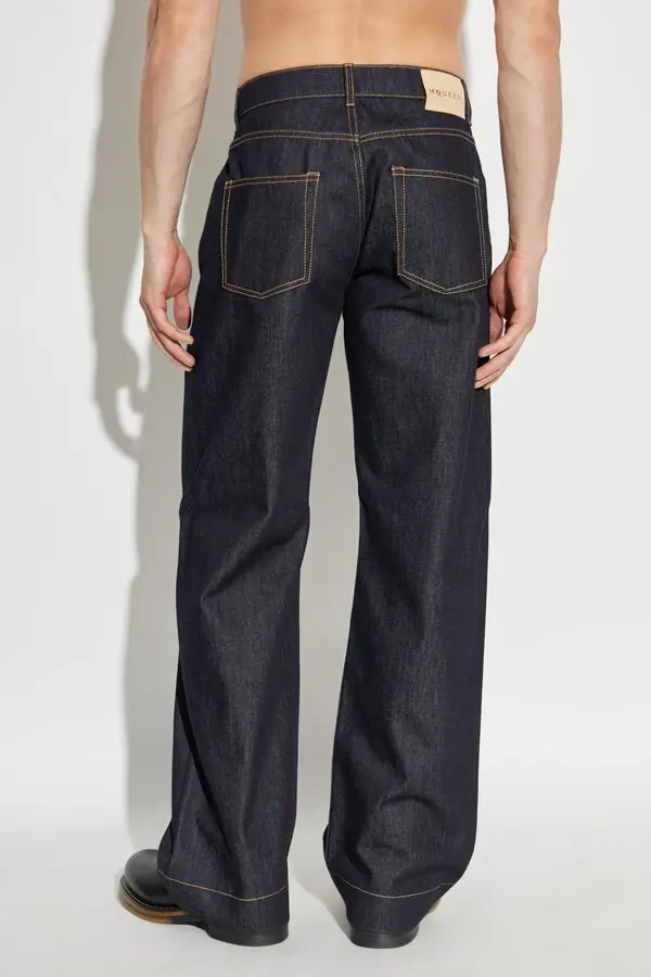 Alexander McQueen Straight-leg Raw Denim Jeans