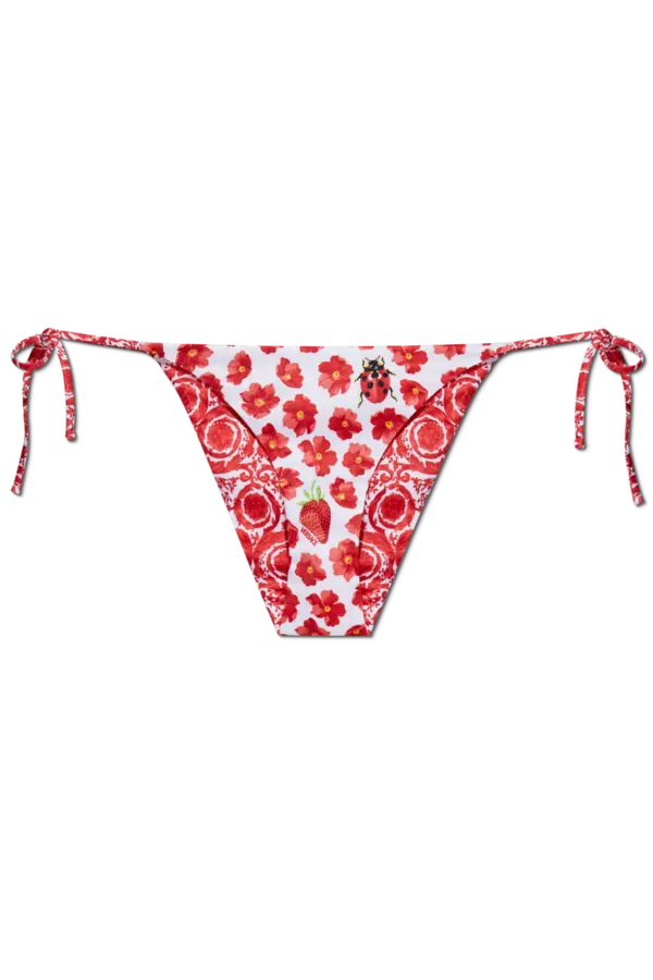 Versace Reversible Bikini Bottom - Red