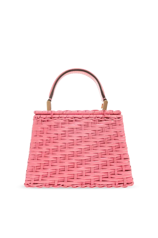 Cult Gaia Woven Top Handle Handbag