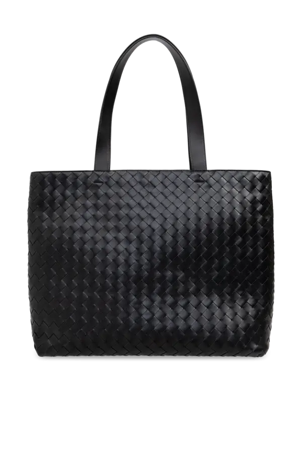 Bottega Veneta Leather Shopper Bag - Black