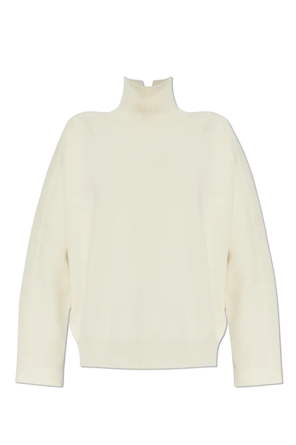 JIL SANDER Wool, Cotton, And Cashmere Turtleneck