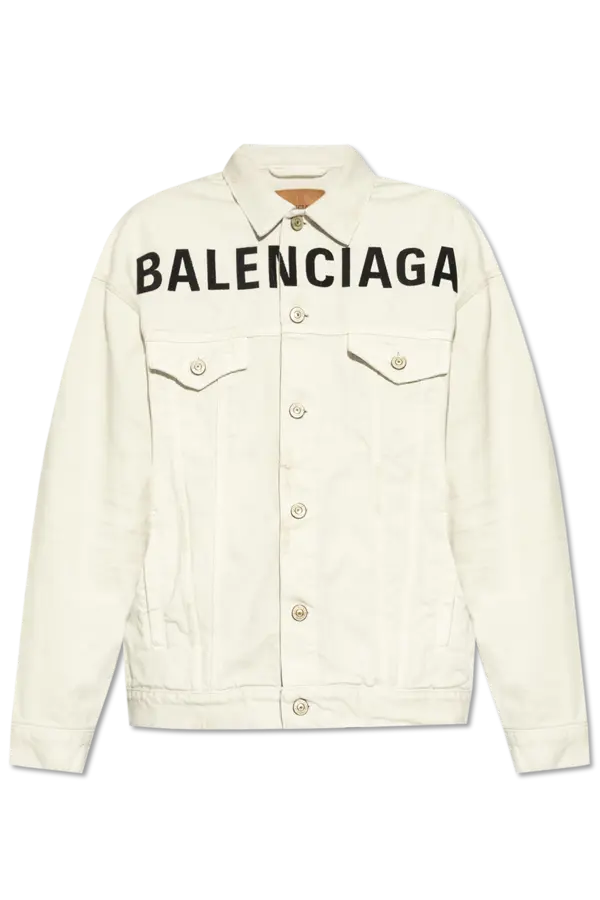 Balenciaga Denim Jacket With Logo
