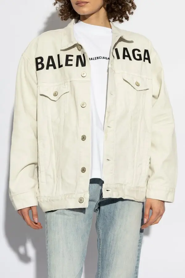 Balenciaga Denim Jacket With Logo