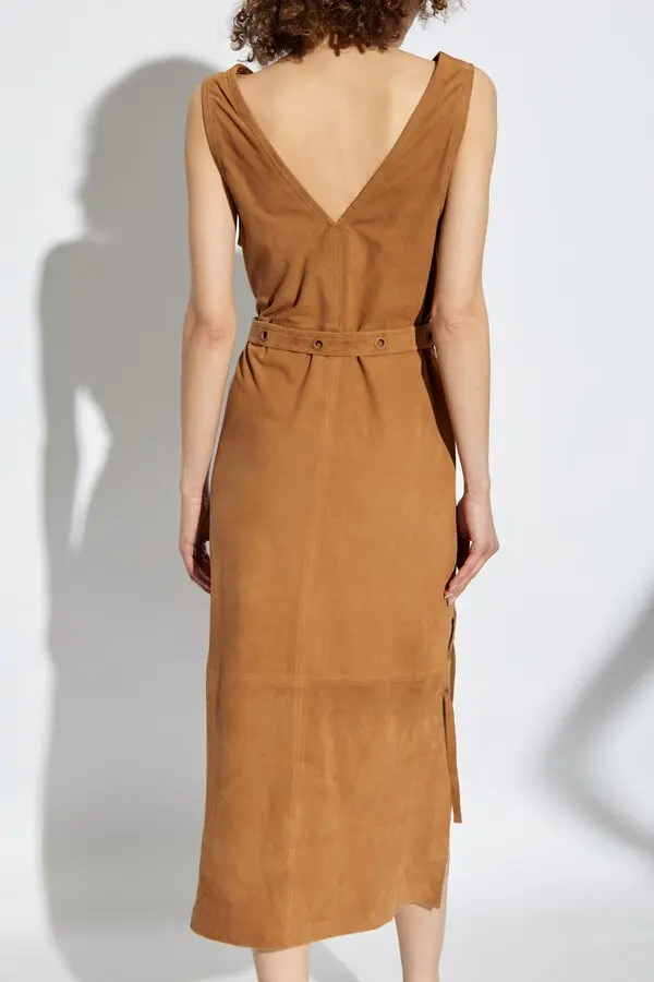 munthe brown dress Munthe Animal Print Dress