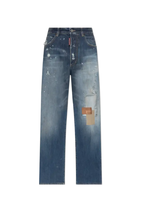 Dsquared2 Sand Diego Wide Leg Jeans - Blue