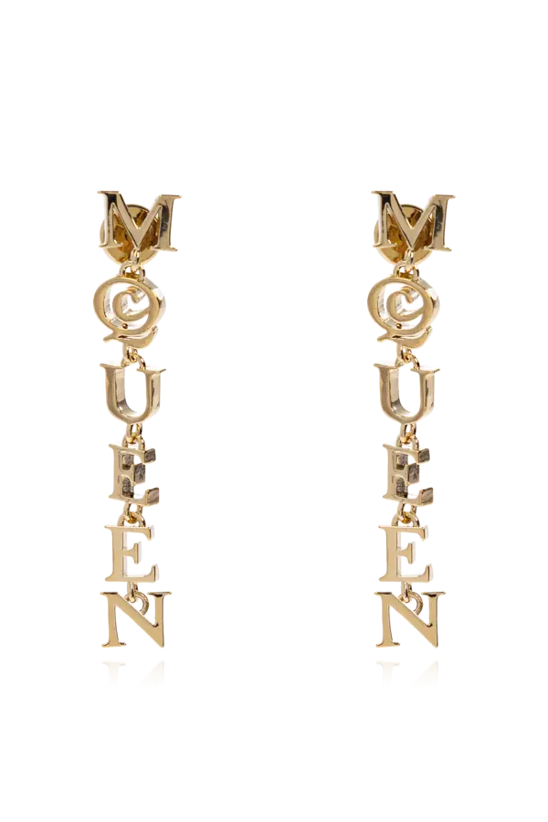 Alexander McQueen Logo Earrings - Gold
