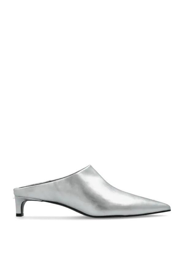 JIL SANDER Leather Heeled Shoes - Silver