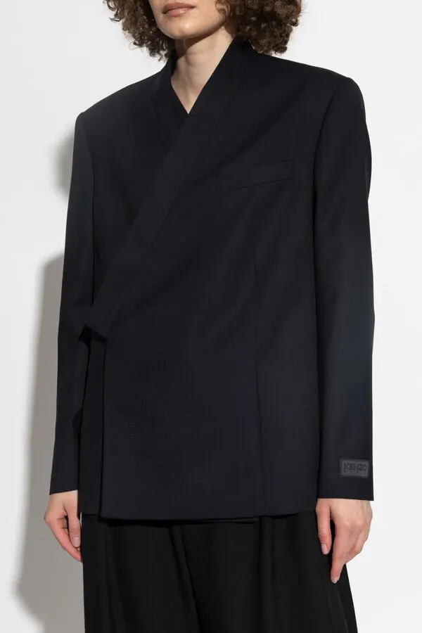Kenzo Wool Asymmetrical Blazer