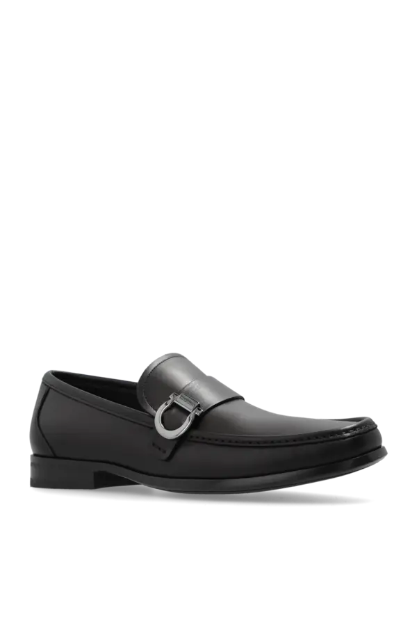 FERRAGAMO Caspian Leather Loafers - Brown