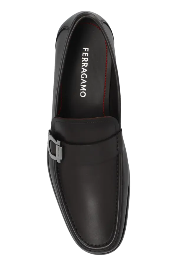 FERRAGAMO Caspian Leather Loafers - Brown