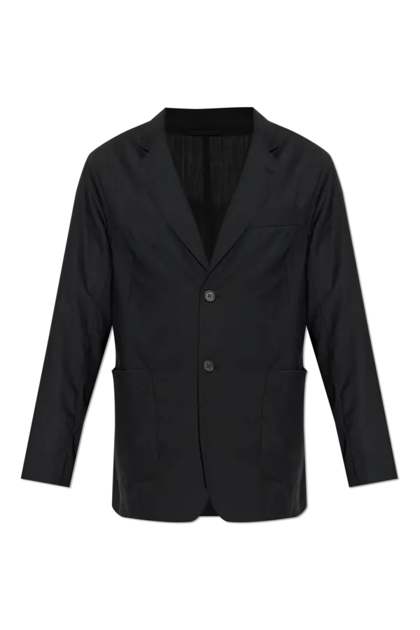 Emporio Armani Wool Blazer With Notch Lapels