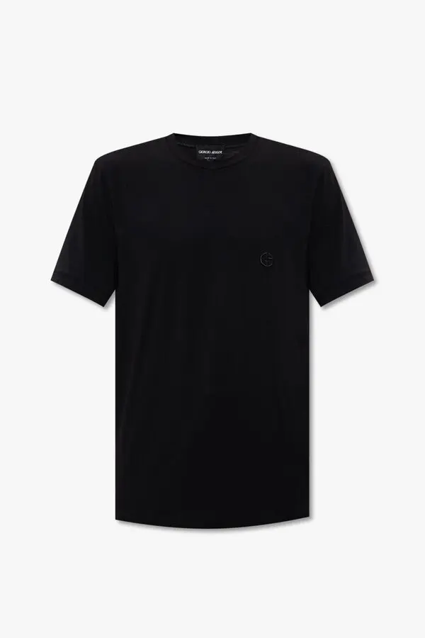 Giorgio Armani T-shirt With Logo - Black
