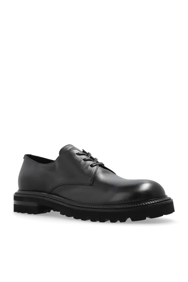 Giorgio Armani Polished Leather Dress Shoes