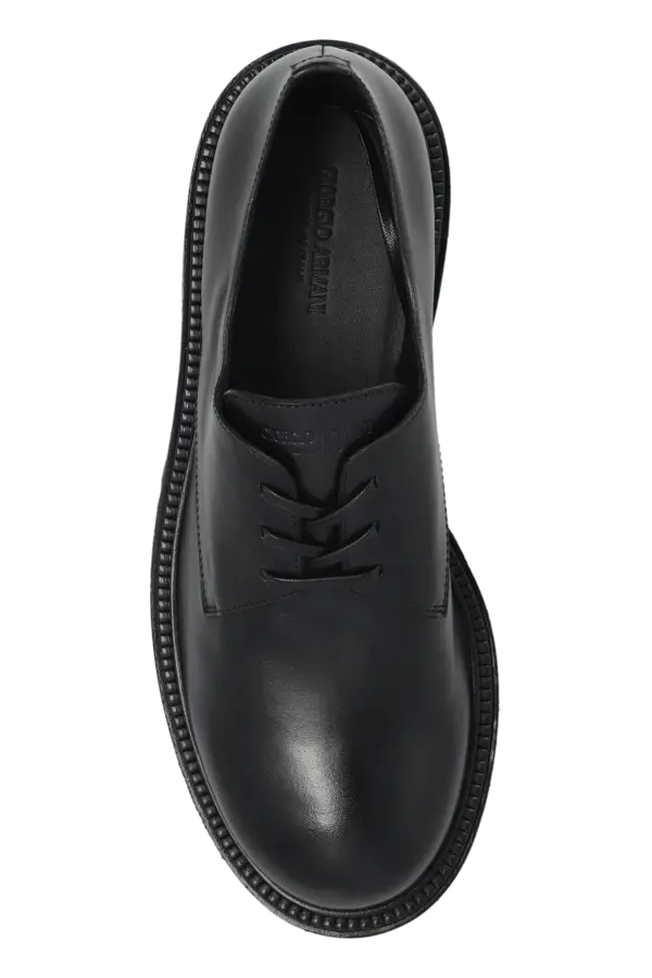 Giorgio Armani Polished Leather Dress Shoes