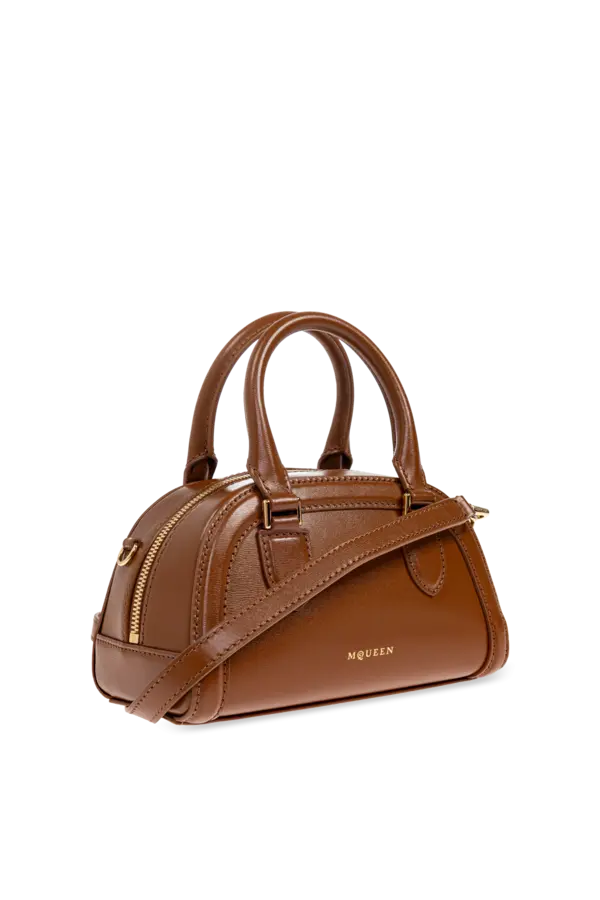Alexander McQueen Birdee Boston Mini Handbag - Brown