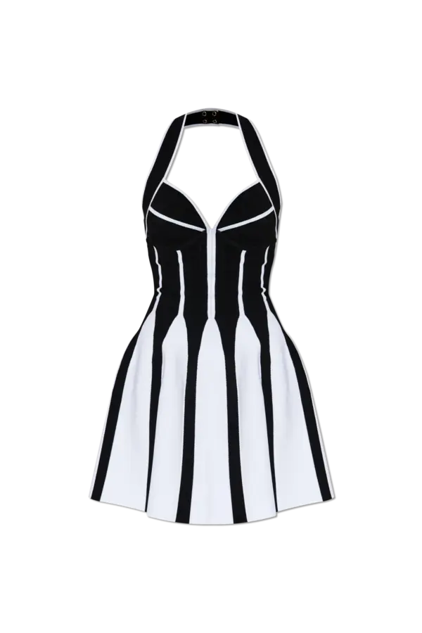 Balmain Halterneck Dress - White
