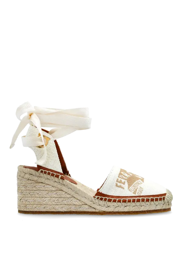 FERRAGAMO Zanta Wedge Espadrille - White