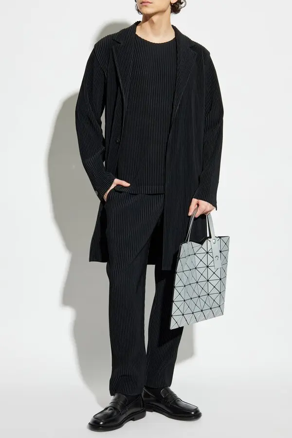 Issey Miyake Pleated Coat - Black