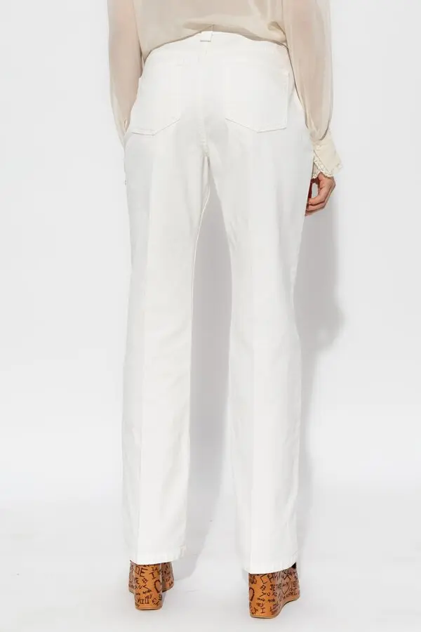 Chloé Straight-leg Cotton Trousers