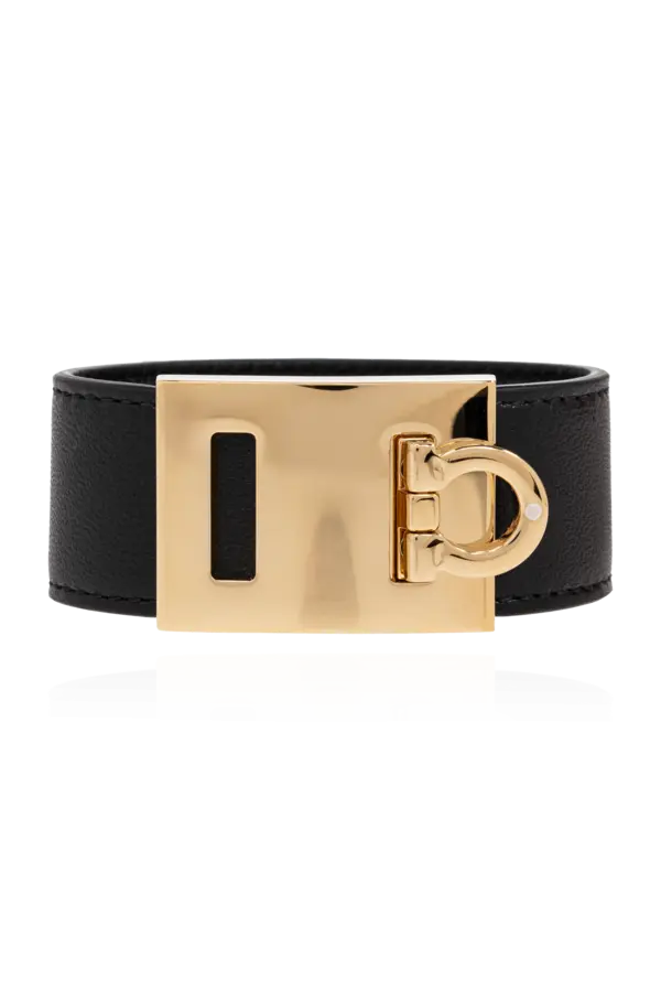 FERRAGAMO Leather Bracelet - Black