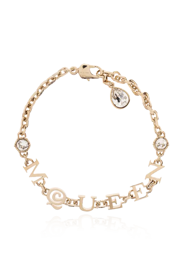 Alexander McQueen Crystal-embellished Bracelet - Gold