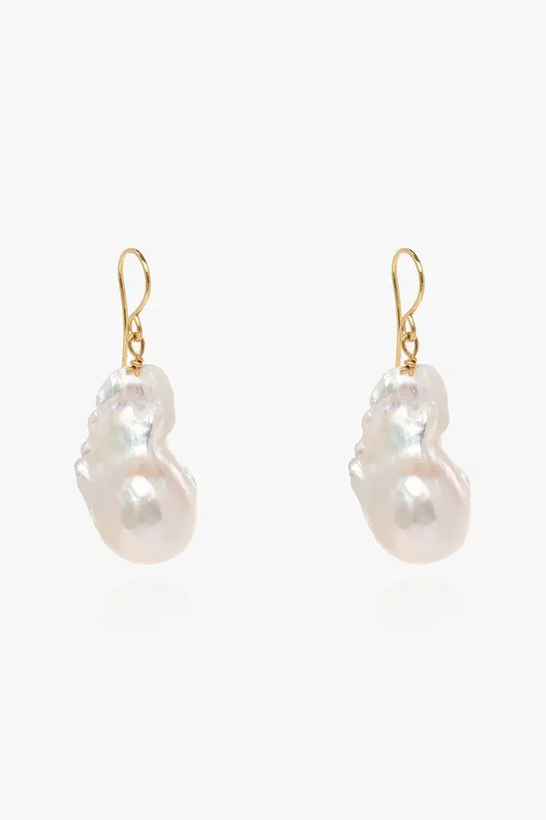 JIL SANDER Pearl Earrings - White