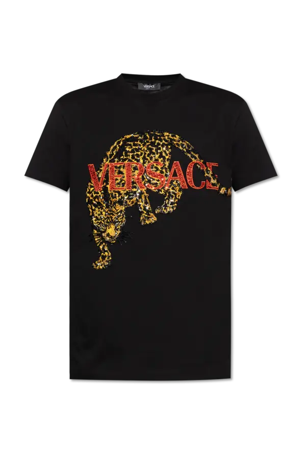 Versace T-shirt With Shimmering Appliqués