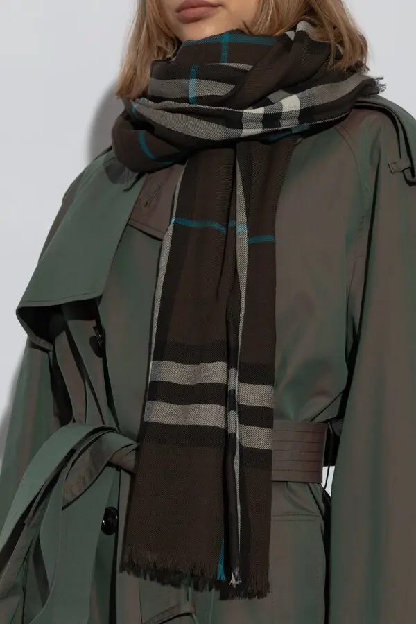Burberry Wool Scarf - Brown