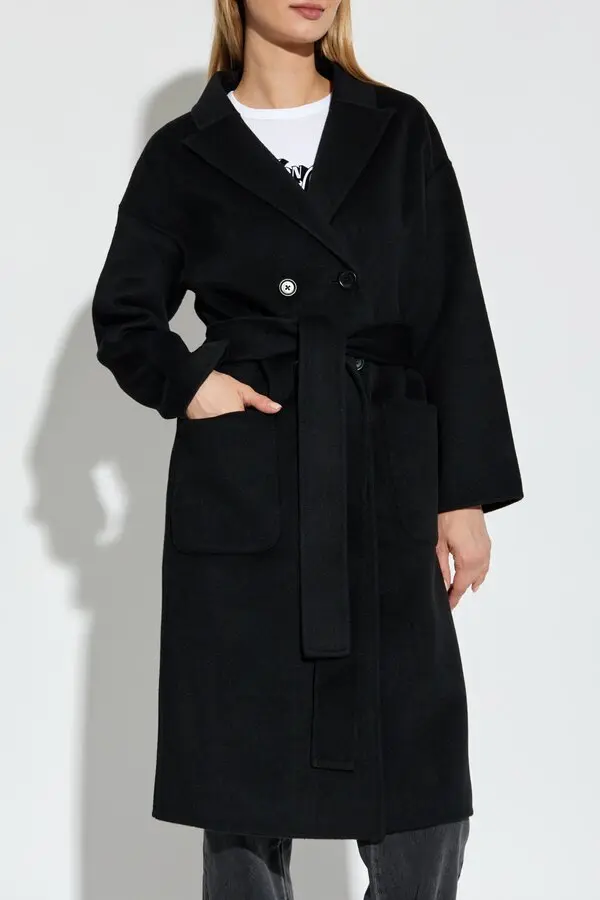 ANINE BING Sana" Double-breasted Wool-cashmere Coat - Black